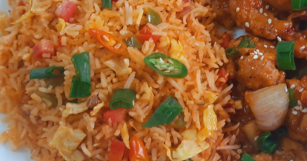 Schezwan Rice Recipe by Naheed Alam - Cookpad