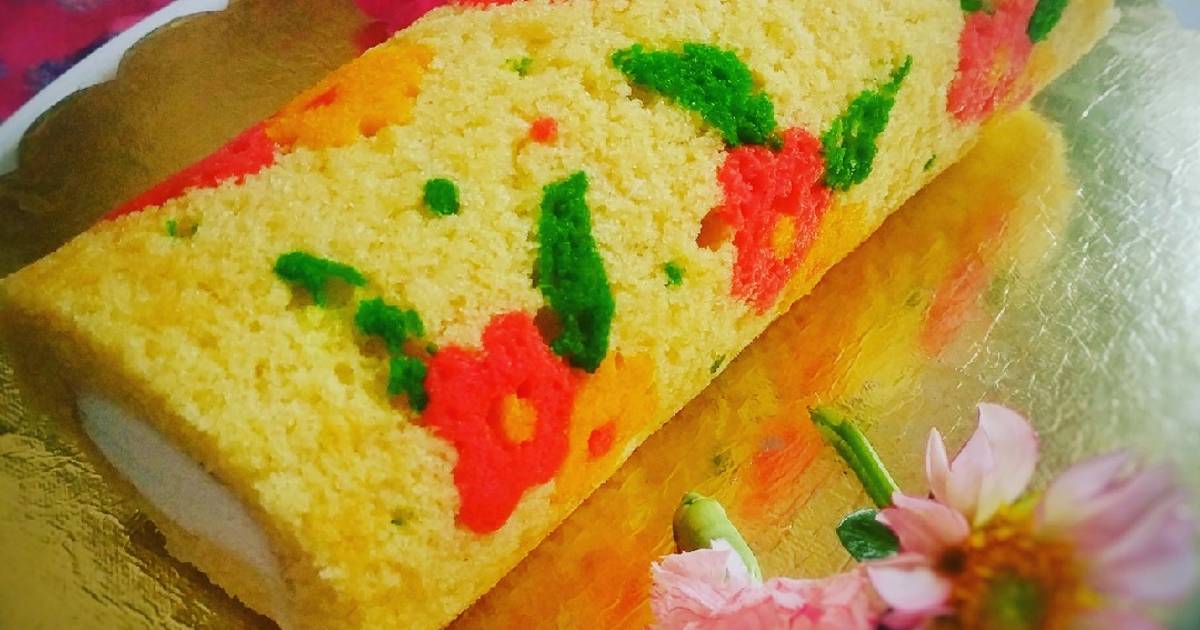 Firni stuffed Rice flour Deco roll cake Recipe by Pampa Mondal - Cookpad