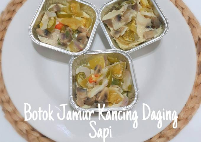 Resep Botok Jamur Kancing Daging Sapi oleh miftaandy - Cookpad
