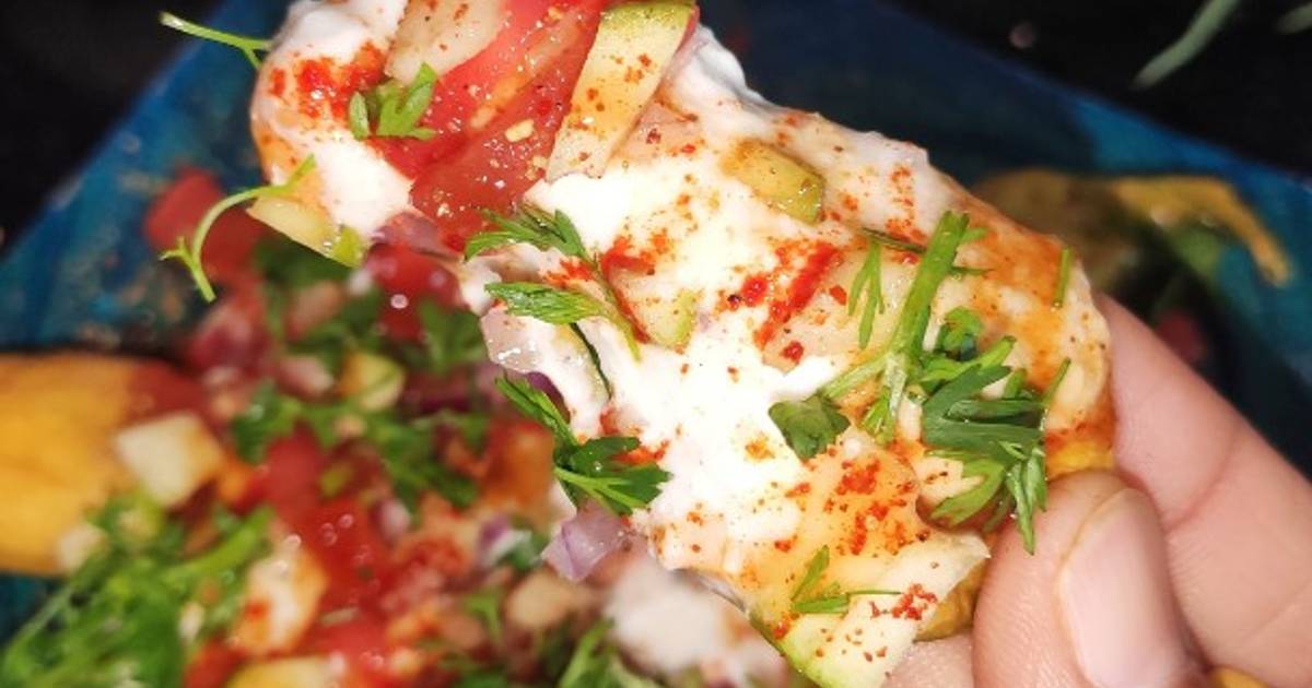 Spinach pakoda Chat Recipe by Shital Siddhesh Raut - Cookpad