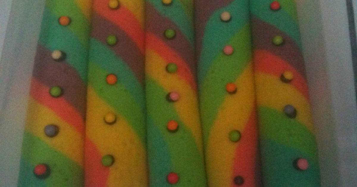 23 resep bolu gulung rainbow kukus bisnis enak dan mudah - Cookpad