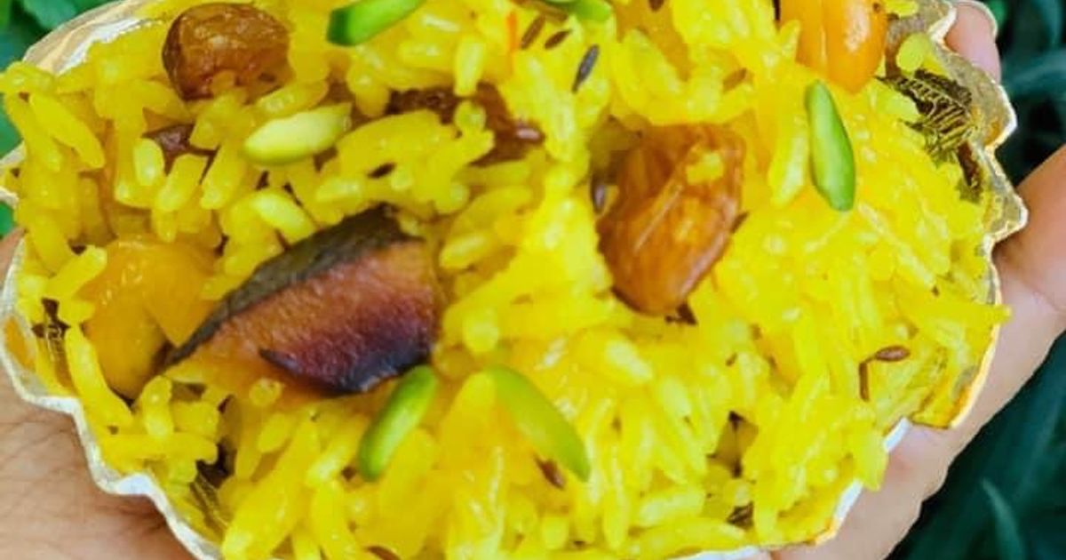 Sweet Rice With Saffron Recipe by Ruchika Anand - Cookpad