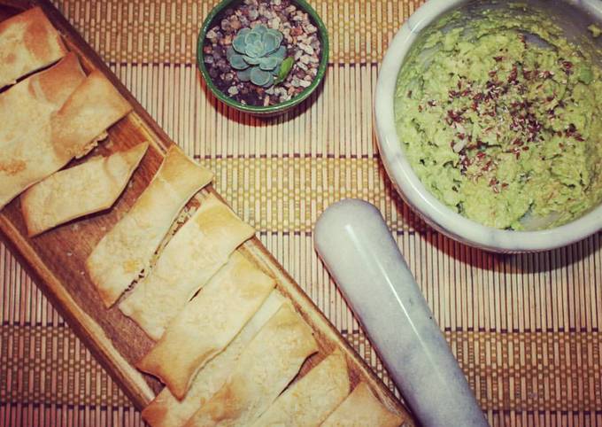 Tablitas de queso con dip de palta Receta de La chefa !- Cookpad
