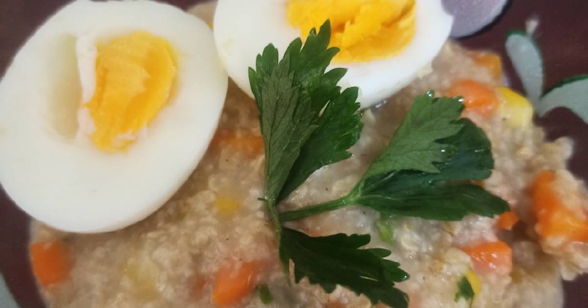 Resep Menu sarapan sehat Bubur oatmeal jagung dan wortel oleh Hana Bee ...