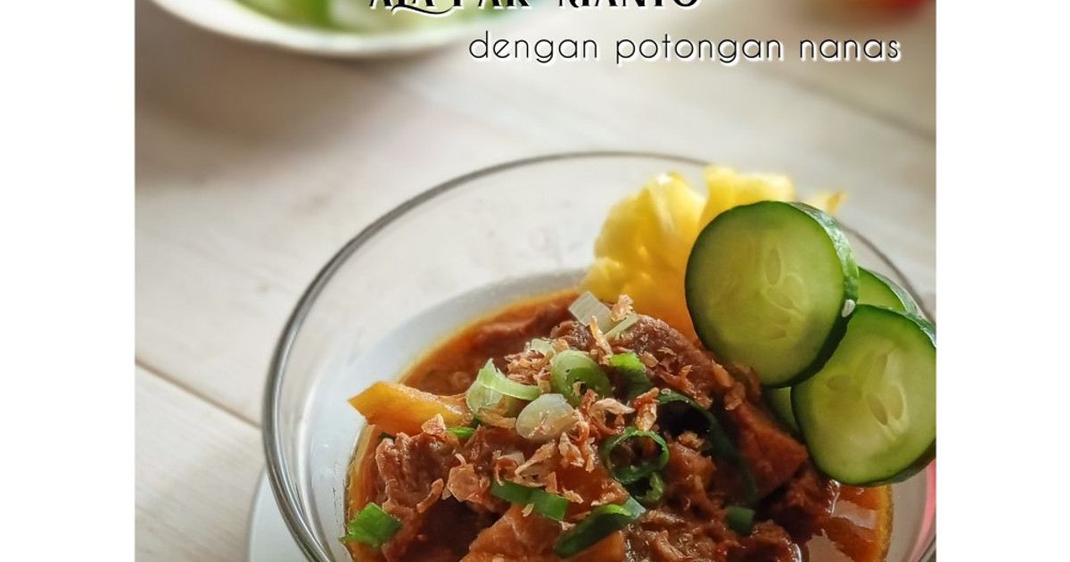 Resep Tengkleng Rica Daging Kambing Ala Pak Manto Dgn Potongan Nanas ...