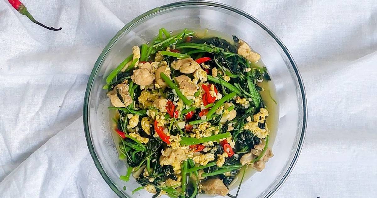 Resep Sayur bayam with ayam dan telur sederhana anak kos bekal suami ...