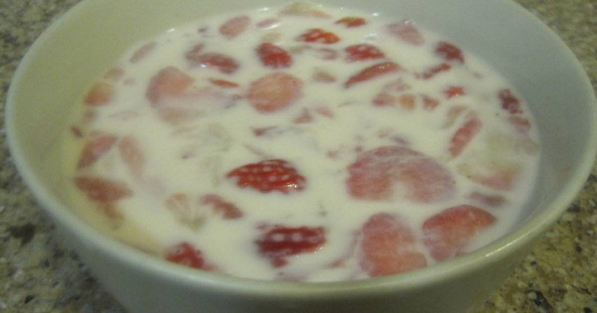 Fresas con leche Receta de montse-2009- Cookpad