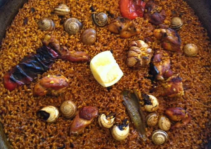 Paella de conejo y caracoles Receta de Rosa- Cookpad