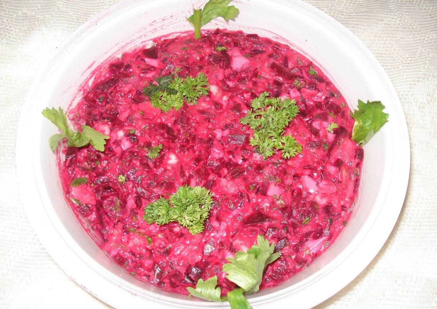 Ensalada de remolacha, huevo duro y papa (Ensalada rusa) Receta de ...