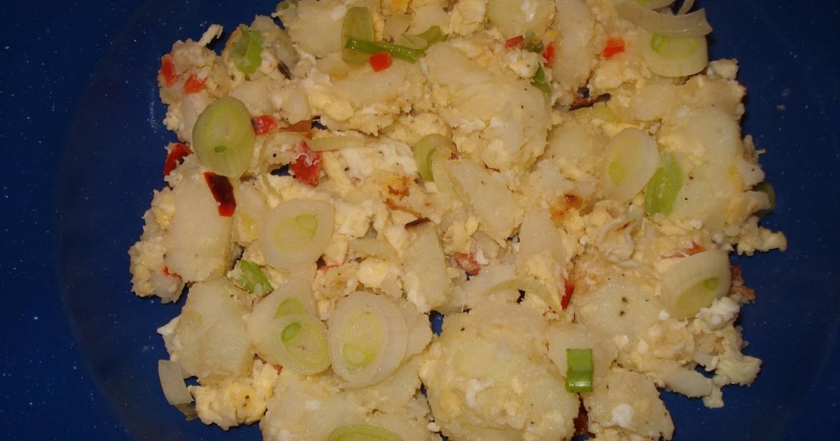 Papas con huevos revueltos Receta de Martha R- Cookpad