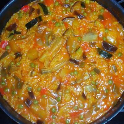 Paella vegetariana Receta de mis-recetas- Cookpad