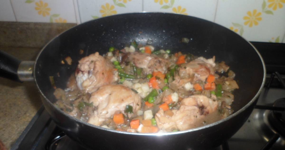 Pollo con champiñon al wok - 340 recetas caseras- Cookpad