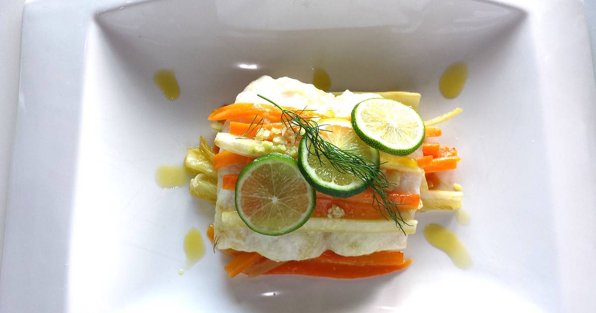 Filete de chillo al papillote Receta de Chef Diosa- Cookpad