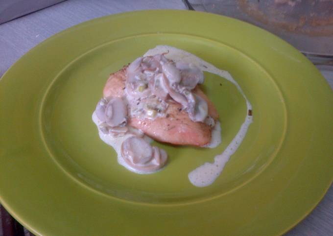 Pollo al champignon Receta de Yamila- Cookpad