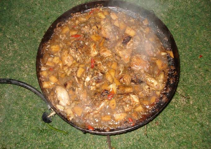 Pollo al disco con vino Receta de GRINGA- Cookpad