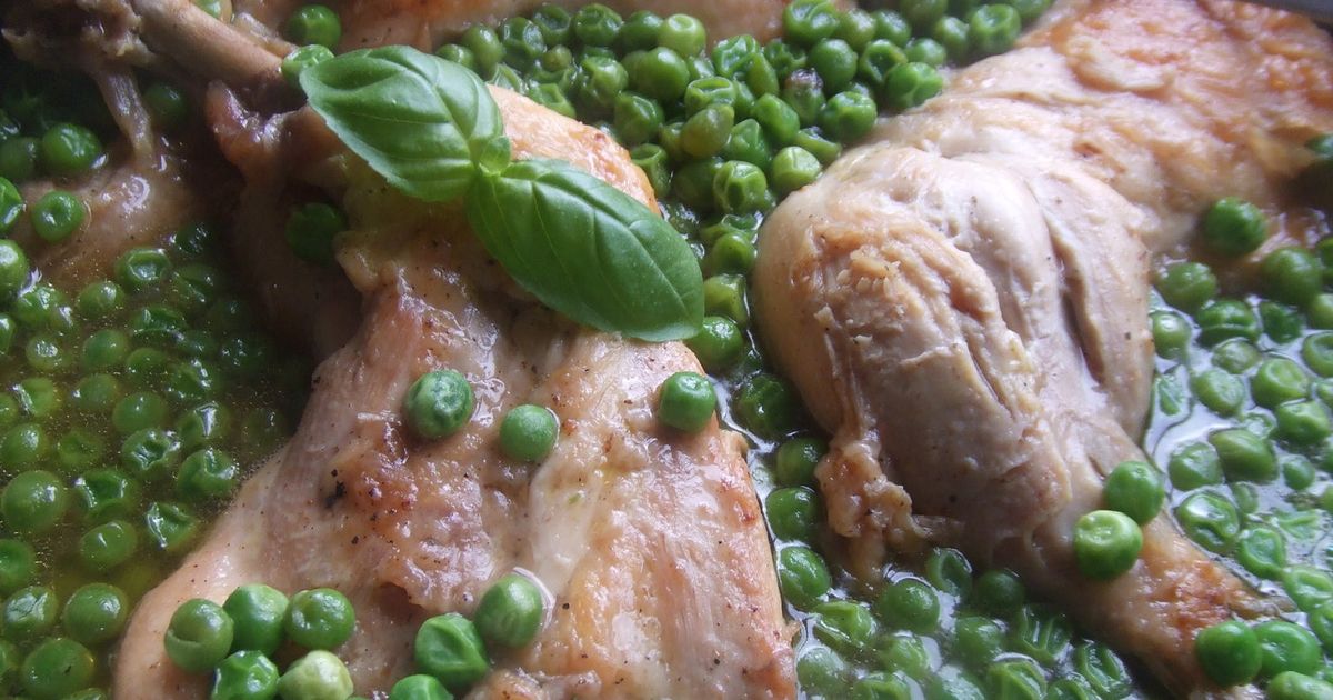 Pollo Alemán Con Guisantes Receta de Cuqui Bastida