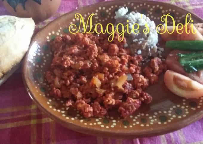 Chorizo ranchero (vegetal) Receta de Maggie- Cookpad