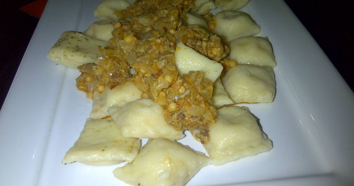 Ravioles de trucha a la puentes con sello en salsa de caviar Receta de ...