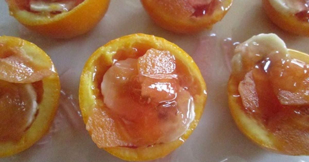 Naranjitas En Almíbar Rellenas De Gelatina Y Frutas Receta de Gabriela ...