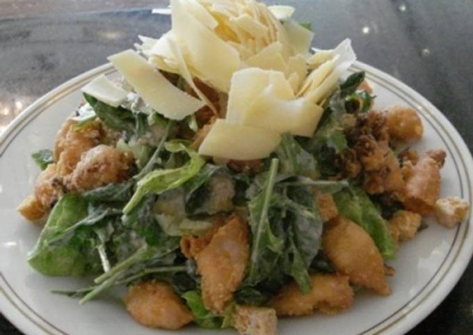 Ensalada caésar con calamaretis a la romana Receta de CHEFMARIOVILLALBA ...