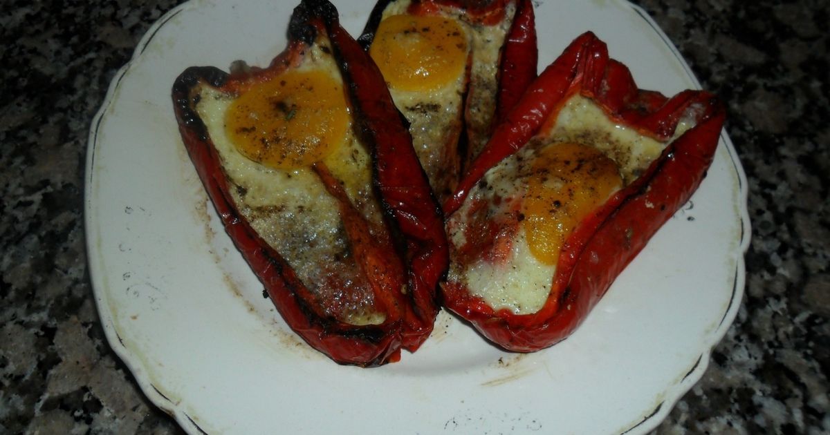 Morrones Asados Al Huevo Receta de Fabián