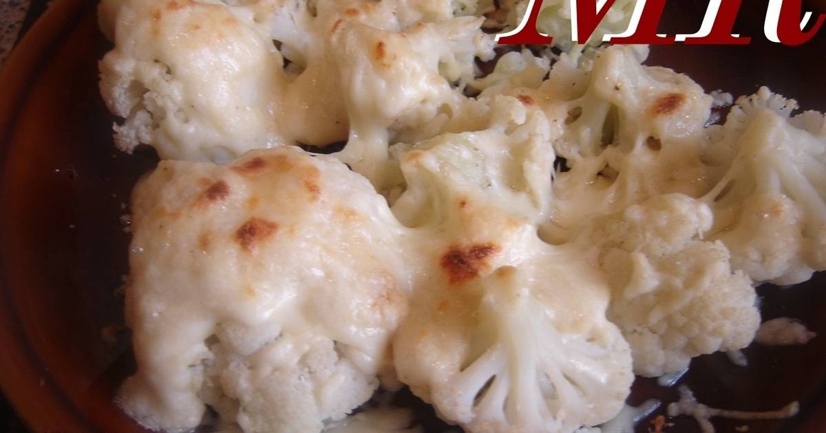 Coliflor con crema de queso gratinado Receta de montse-2009- Cookpad