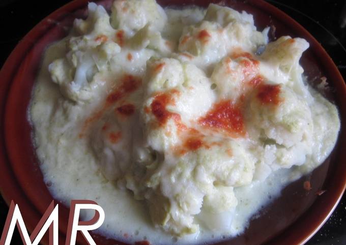 Coliflor con bechamel de dieta Receta de montse-2009- Cookpad