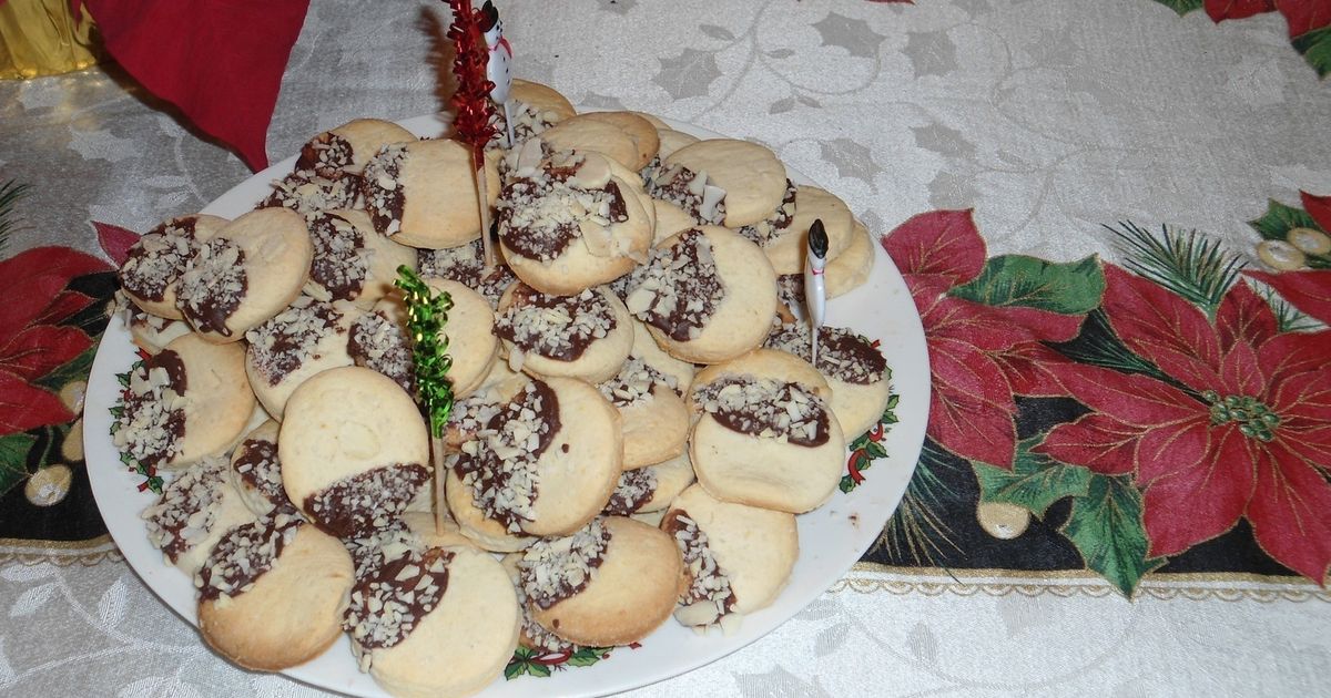 Chocolate Dipped Orange Cookies Recipe By Gloria Emma
