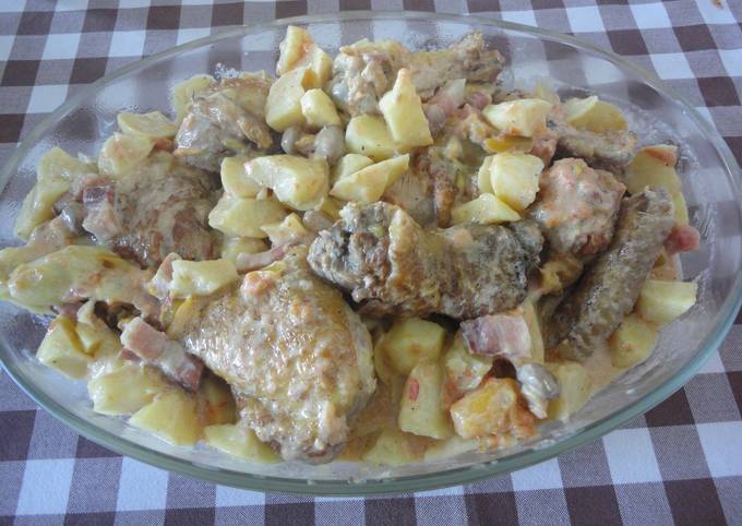 Estofado de pollo a la chasseur Receta de Rebe- Cookpad