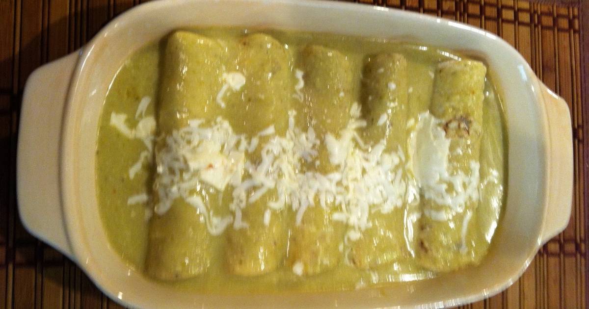 Enchiladas verdes como en Guadalajara Receta de Mercedes Cossío- Cookpad