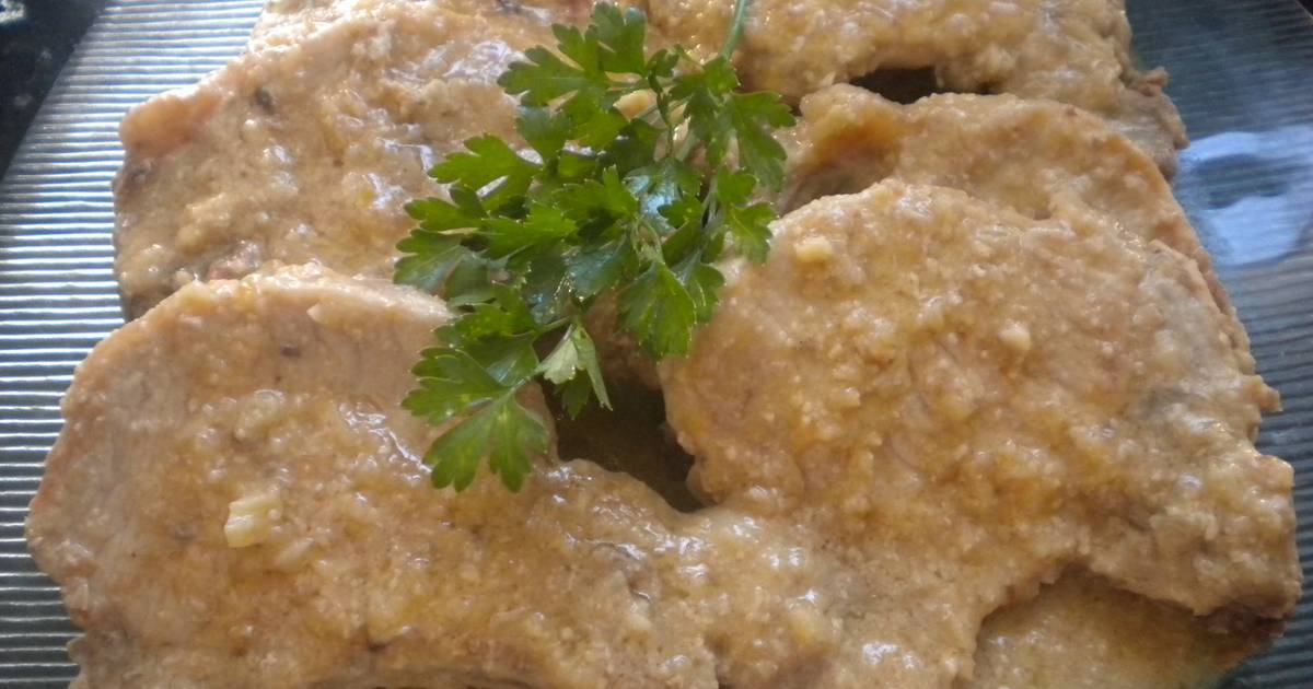 Chuletas con salsa a la cerveza Receta de Ana- Cookpad