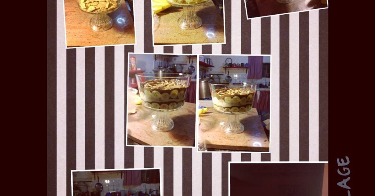 Trifle de chocolate, pudding de vainilla y bananas Receta de Maggie ...