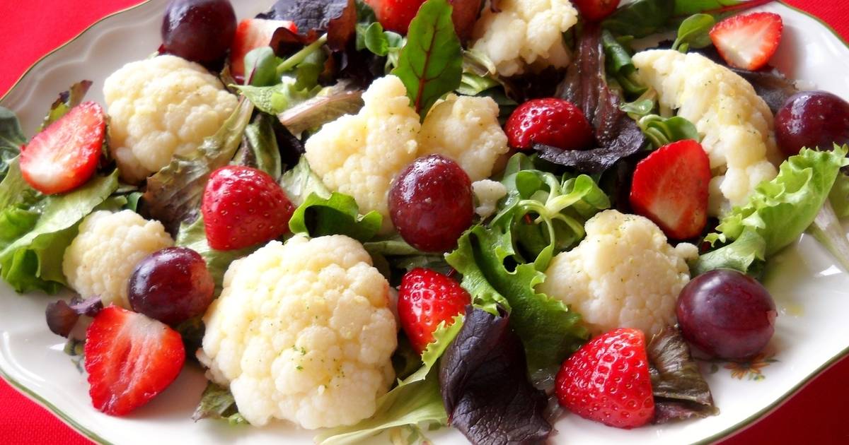 Ensalada de coliflor con vinagreta de hierbabuena y naranja Receta de ...