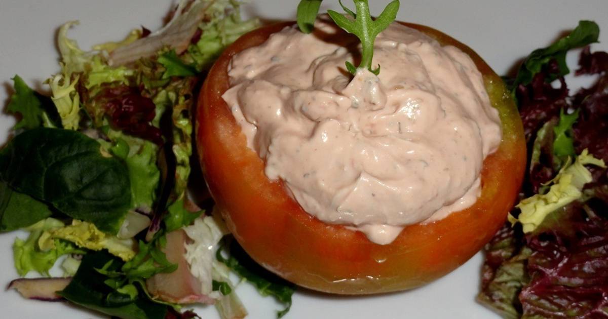 Tomates Rellenos De Crema De Queso Receta De Carme Castillo Cookpad