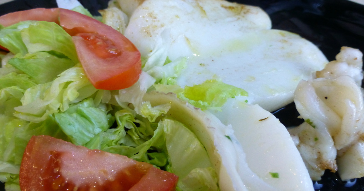 Sepia A La Plancha Con Guarnición Receta de milandebrera