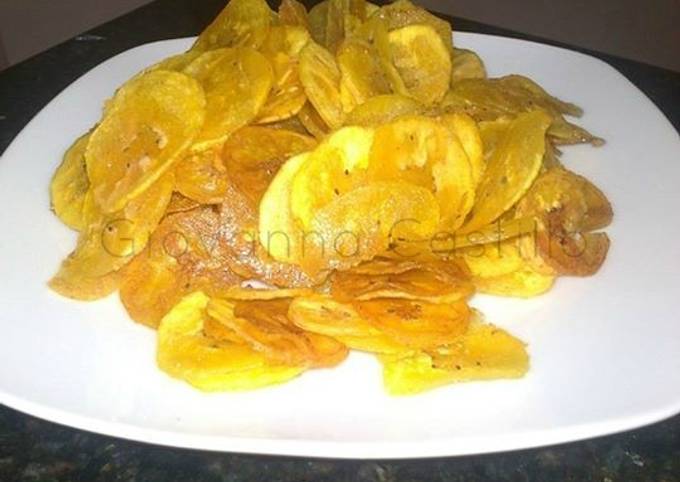 Chipilos o Chips de plátano Receta de Giovanna-Castillo- Cookpad