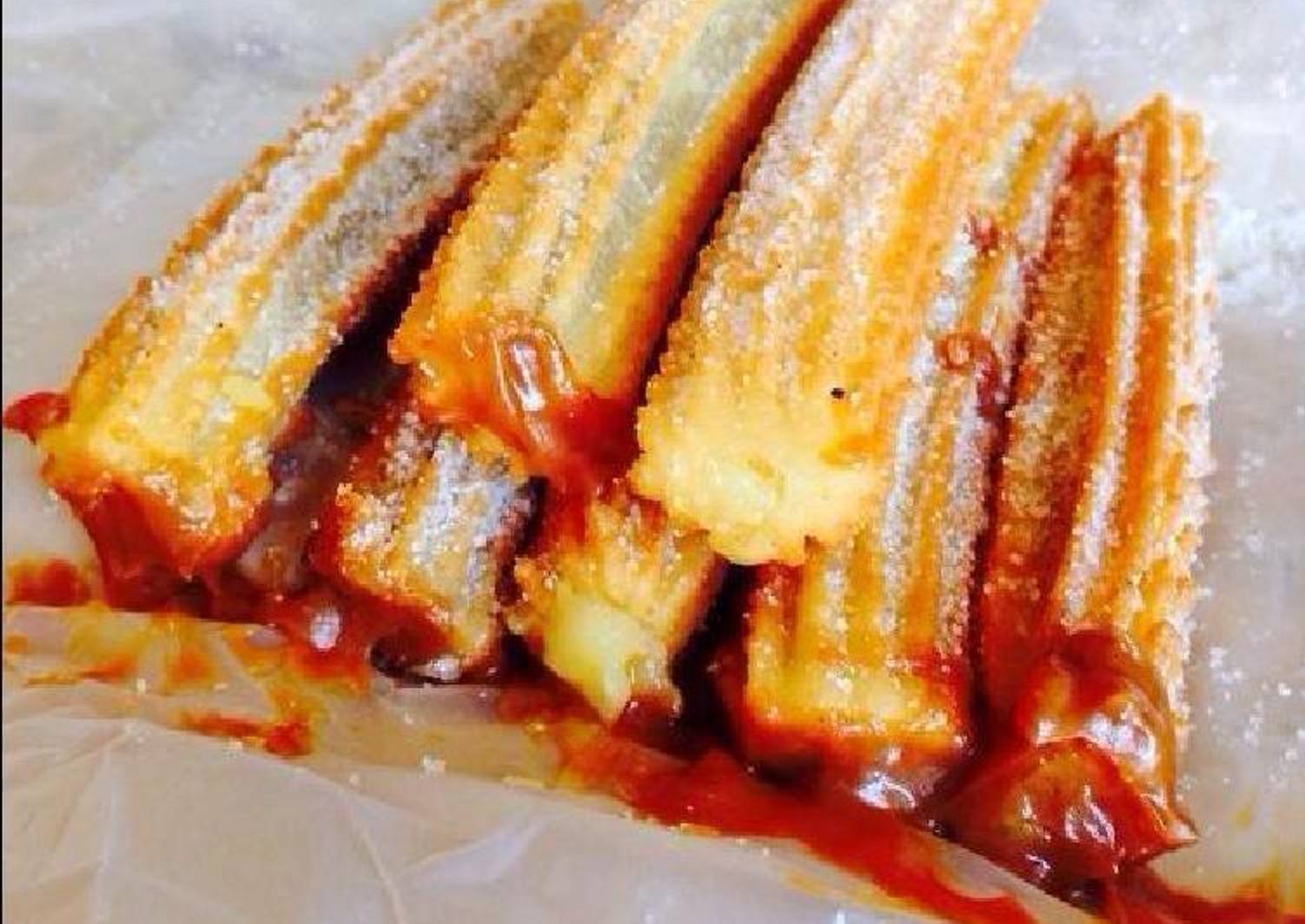 Churros con relleno de dulce de leche Receta de graciela martinez ...