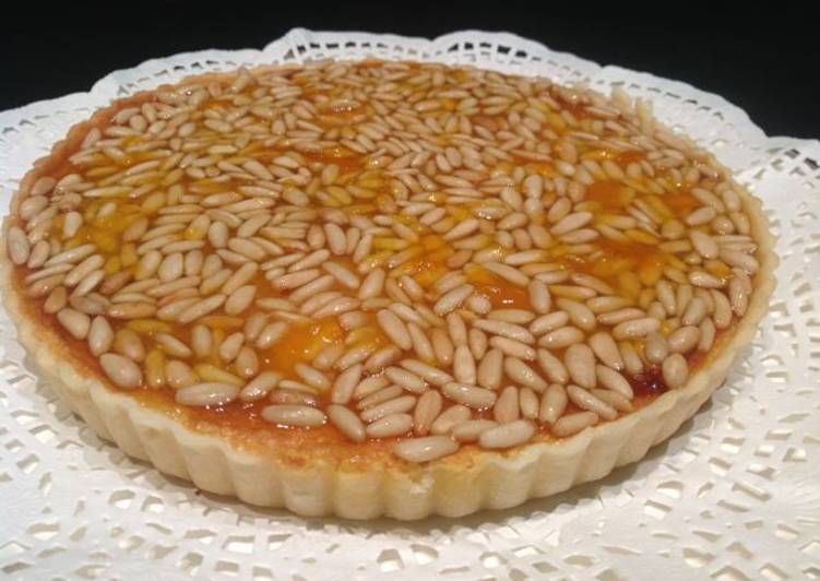 Tarta de piñones Receta de elfornerdealella- Cookpad