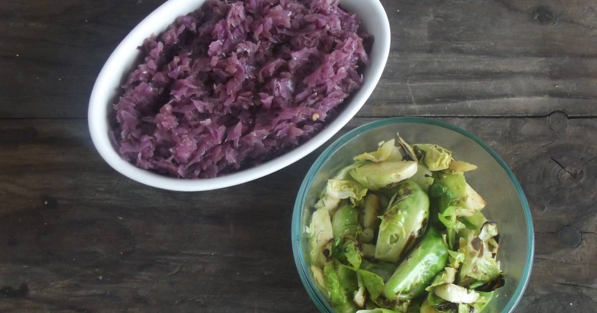 Repollo morado y repollo de bruselas Receta de tengohambre- Cookpad