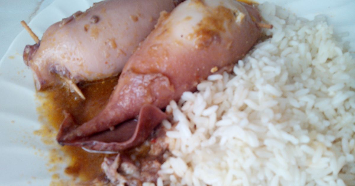 Potas Rellenas En Salsa De Cebolla Receta de marrongal